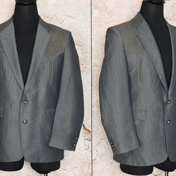 Circle S | Suits & Blazers | Vintage Mens 7s Circle S Grey Striped ...